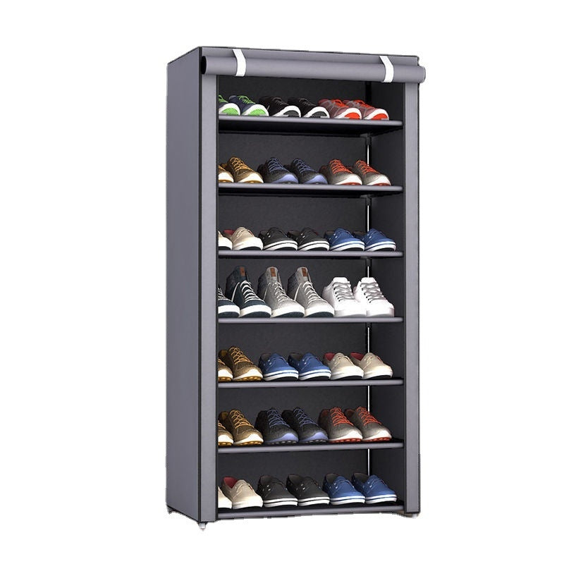 Portable Shoe Rack Stackable Assembly Multi-Layer Shoe Organizer 7 Lay ...